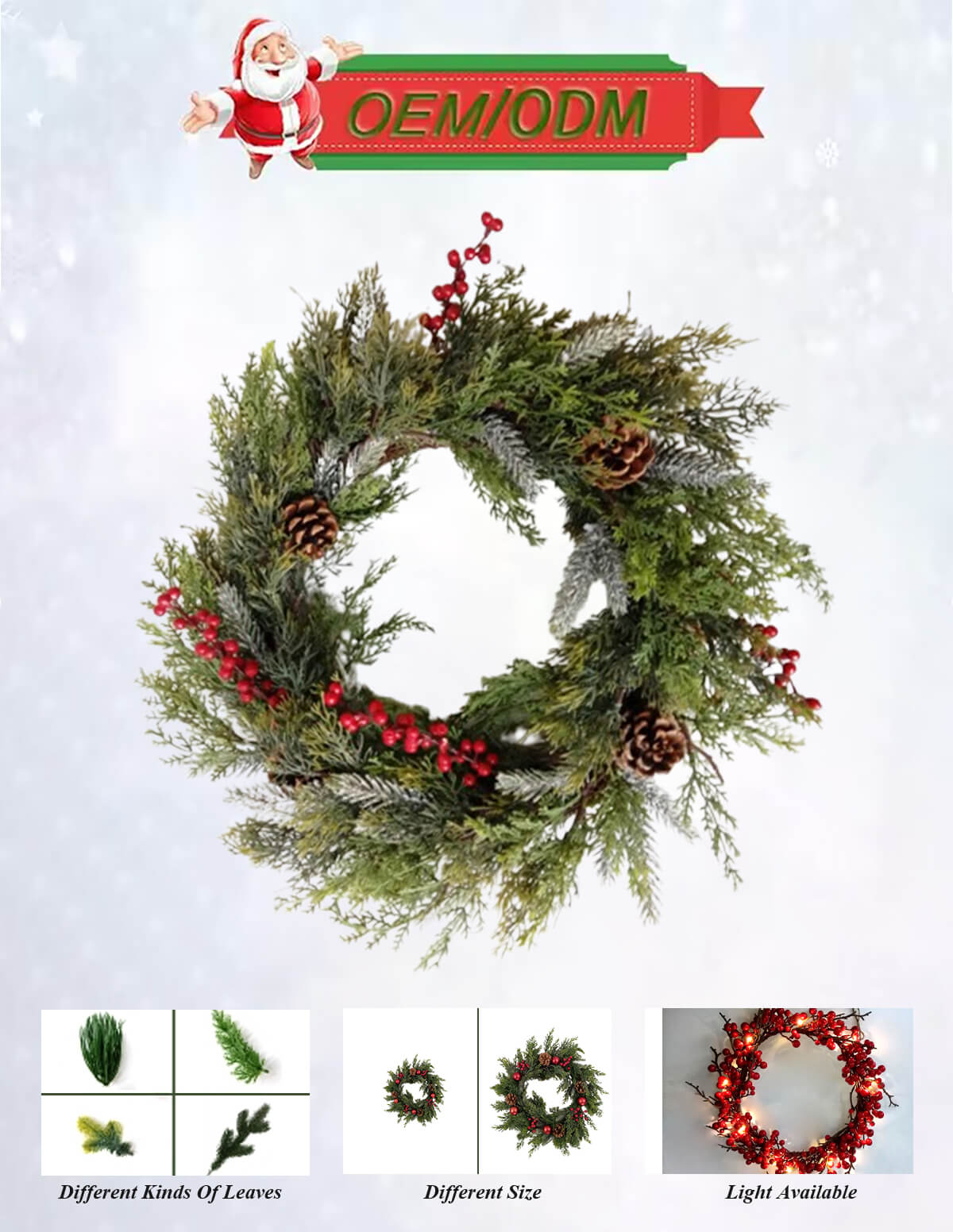 Colourful Christmas Wreath factory_supplier_manufacturer - Shandong ...